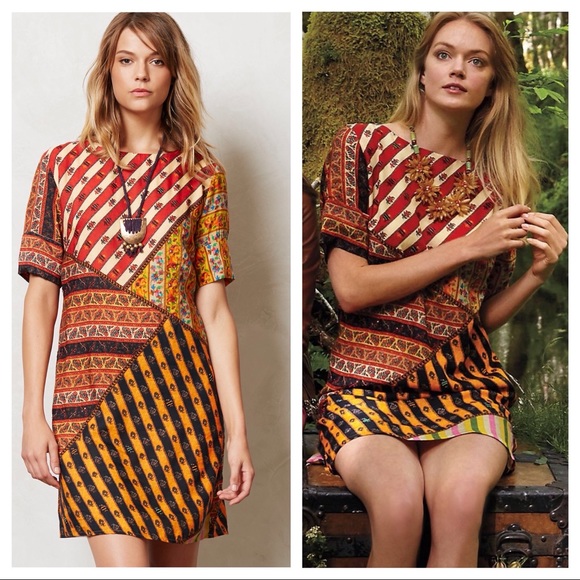 Anthropologie | Dresses | Boho Hippie Tanvi Kedia Shift Dress ...